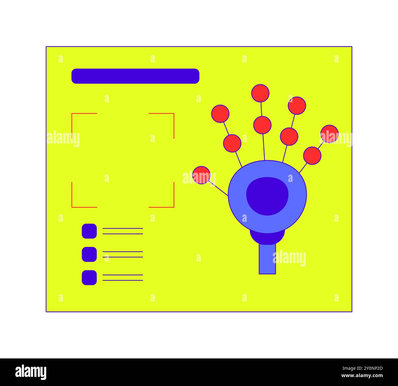 Handprint biometrics 2D cartoon object Stock Vector Image & Art - Alamy