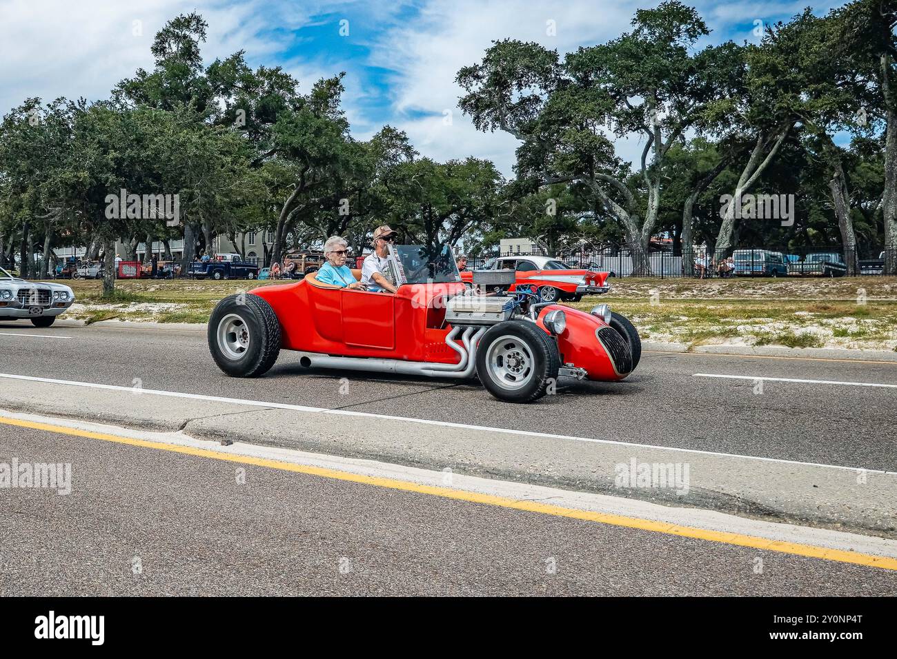 Gulfport, MS - October 07, 2023: Wide angle front corner view of a ...
