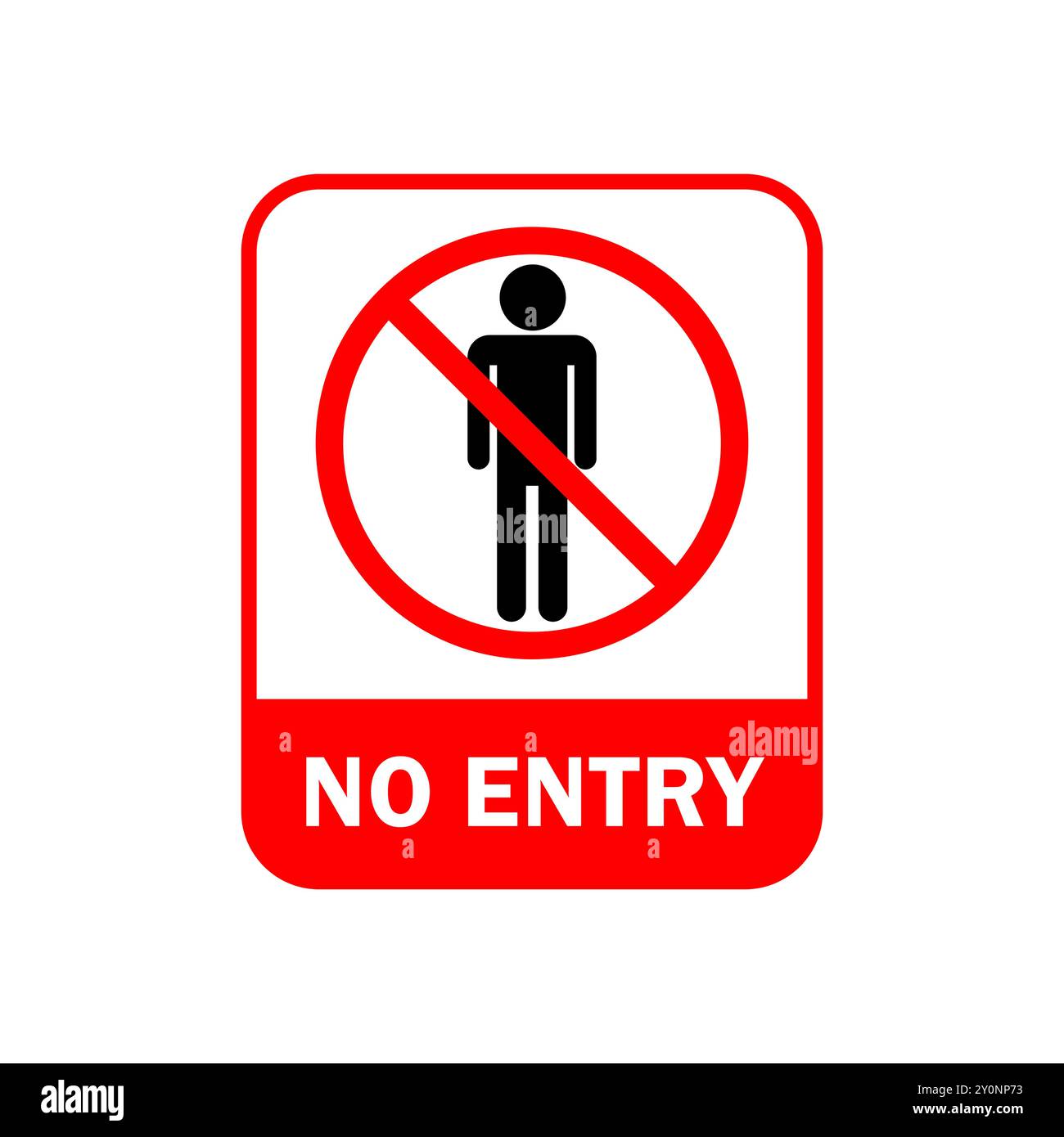No entry icon symbol. Isolated vector no entry sign on white background ...