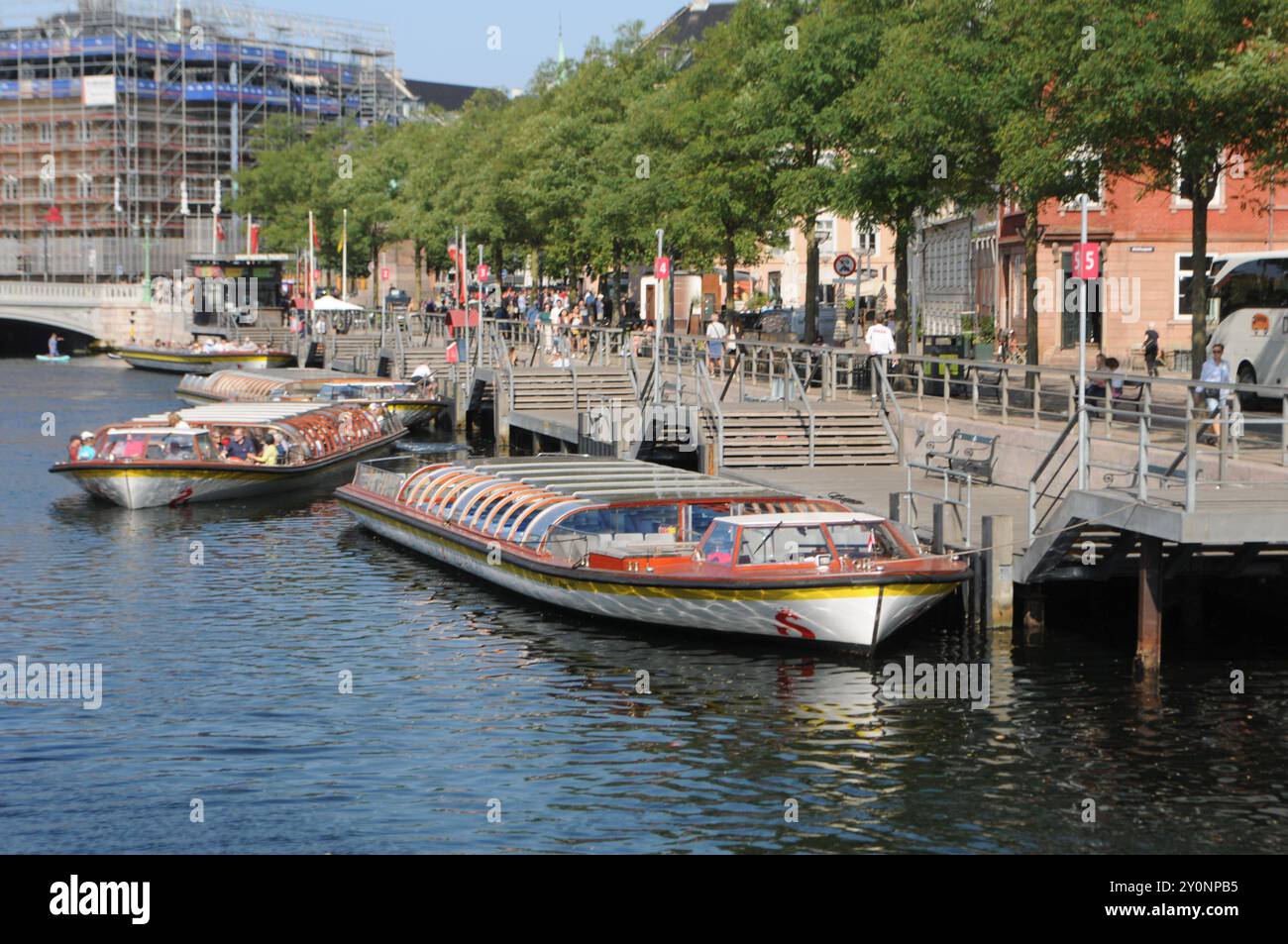 Copenhagen/ Denmark/03 September 2024/ Travelers boat ride canal tours ...