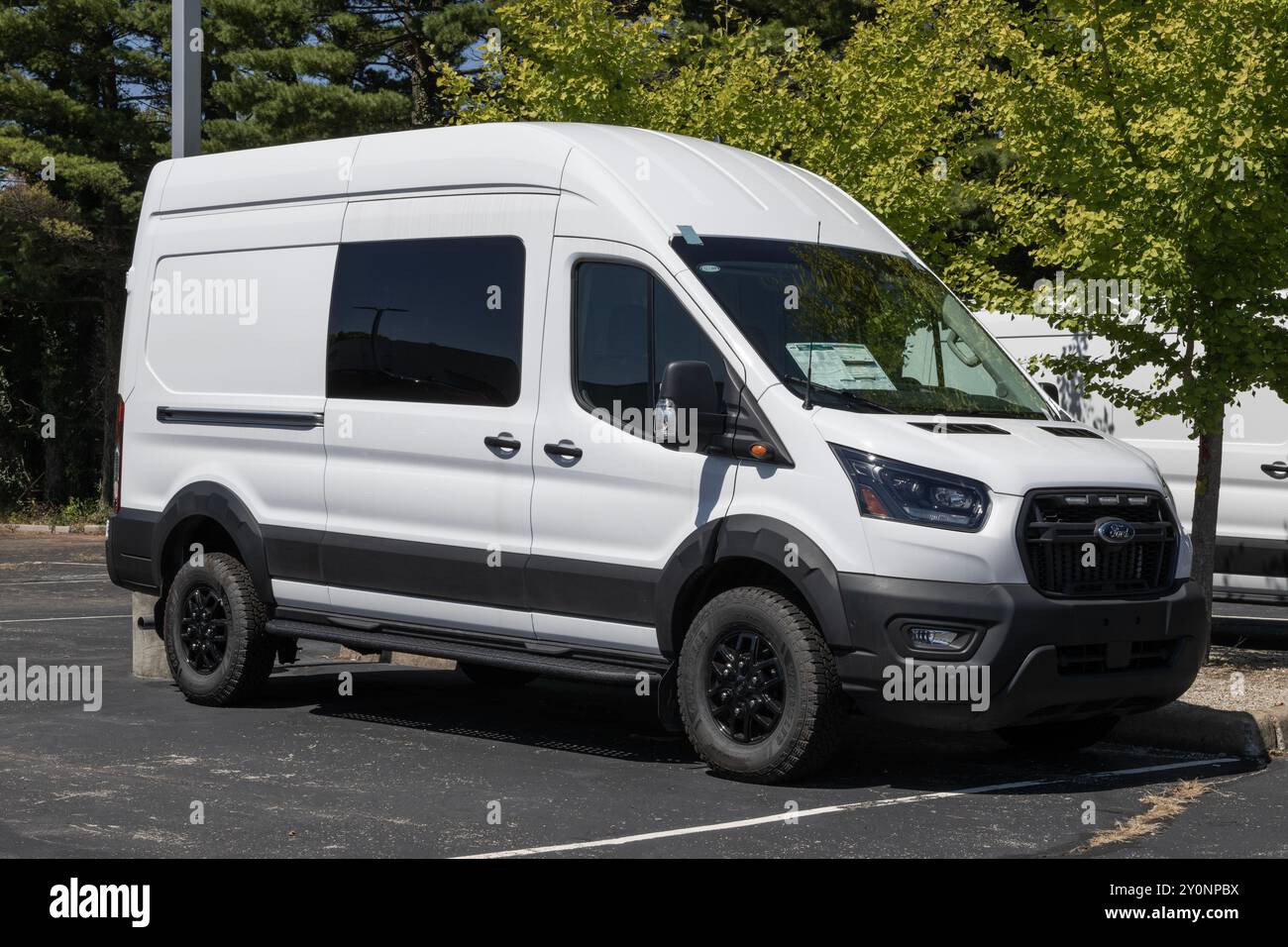Indianapolis - September 1, 2024: Ford Transit 350 HR Cargo Van display ...