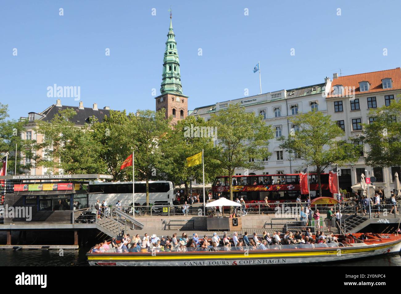 Copenhagen/ Denmark/03 September 2024/ Travelers boat ride canal tours ...