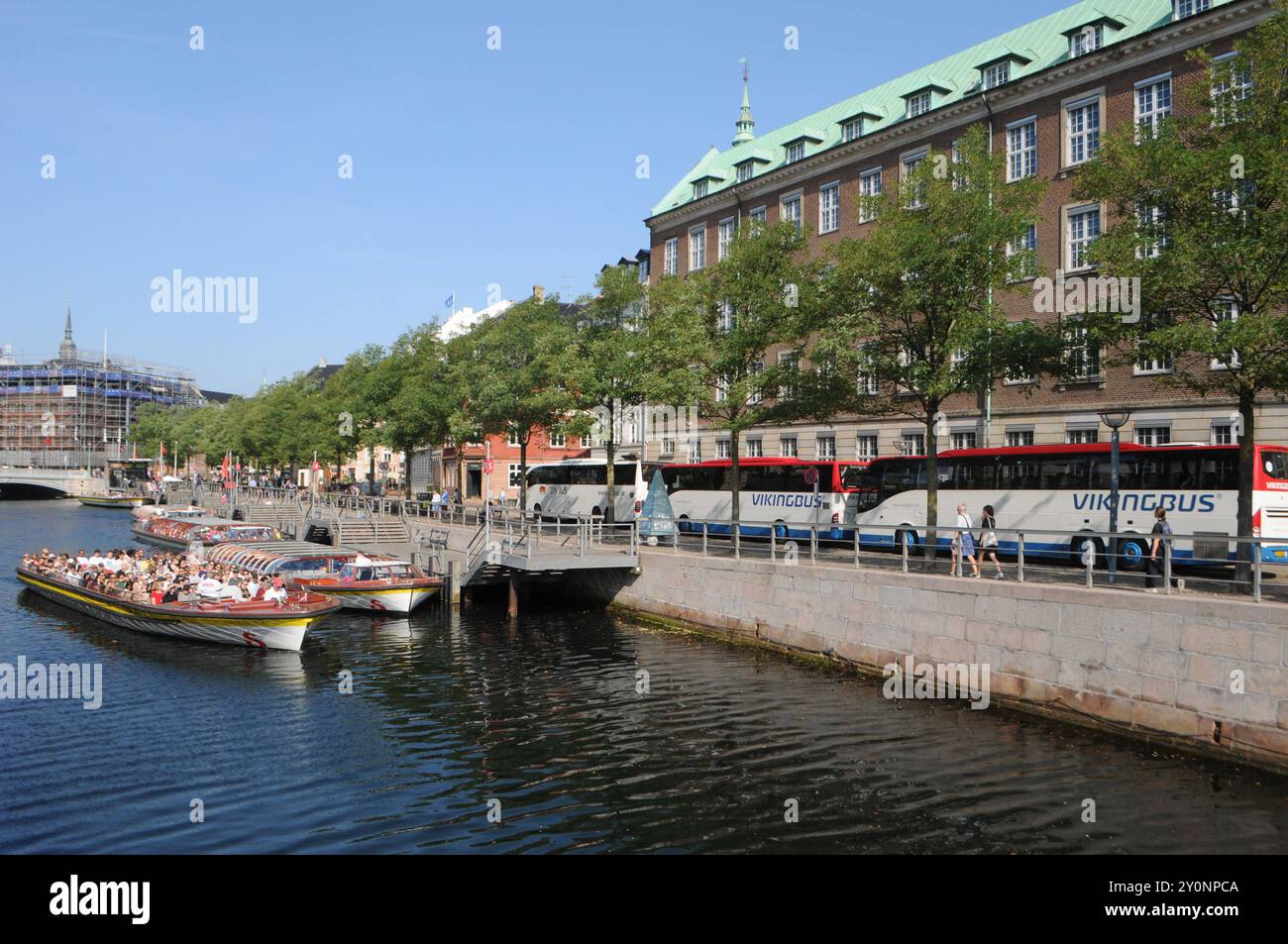 Copenhagen/ Denmark/03 September 2024/ Travelers boat ride canal tours ...