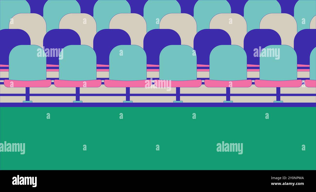 Stadium bleachers empty cartoon flat illustration Stock Vector Image ...