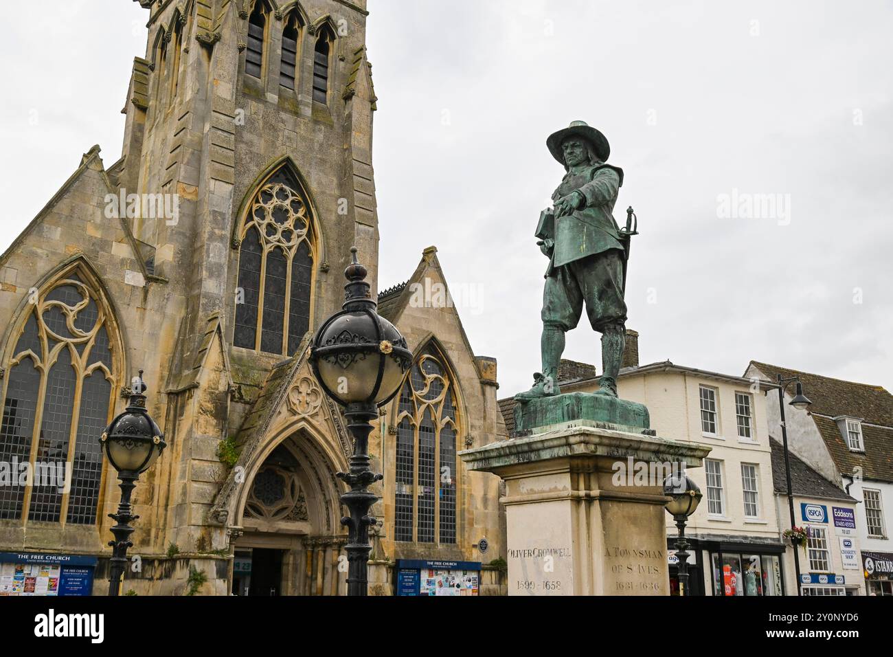 Statue of 17th Century parliamentarian and Lord Protector, Oliver ...