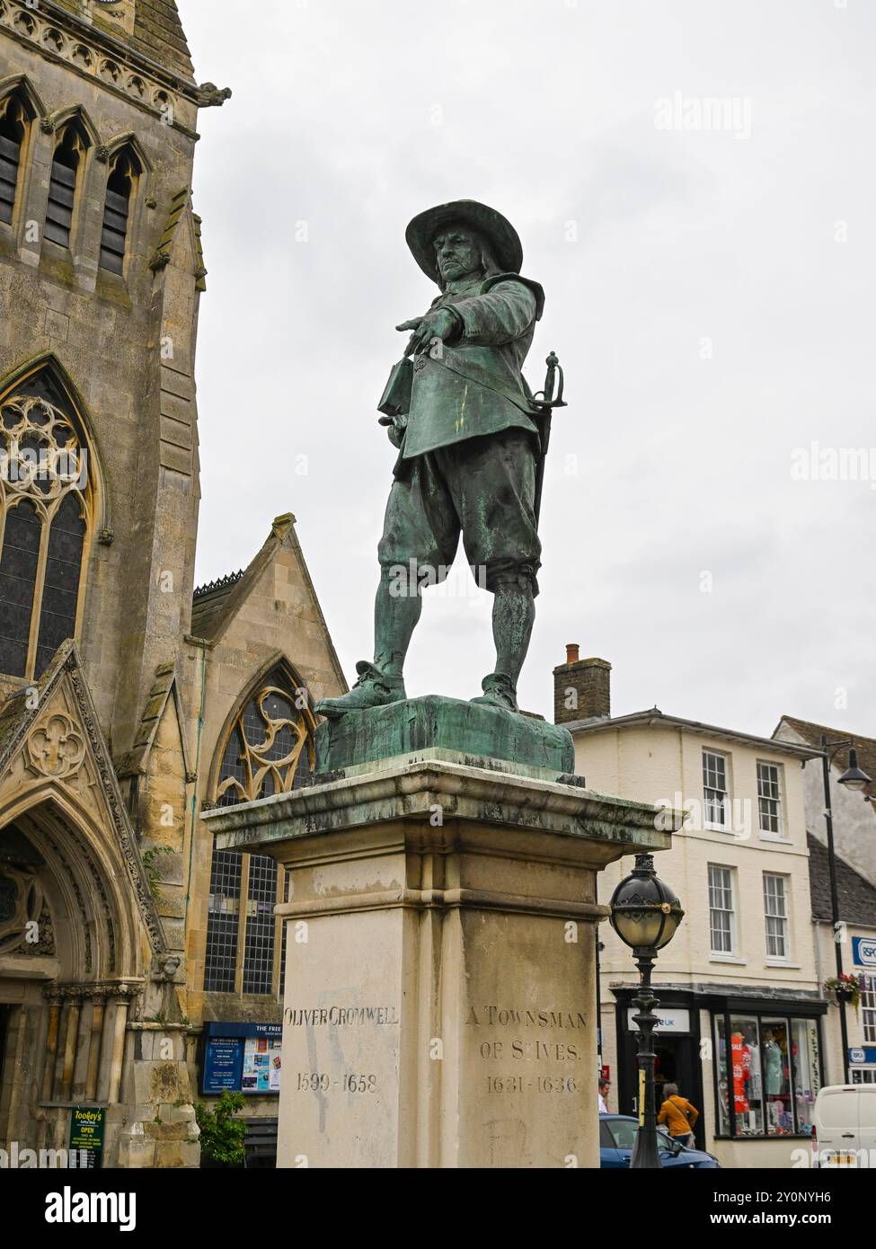 Statue of 17th Century parliamentarian and Lord Protector, Oliver ...