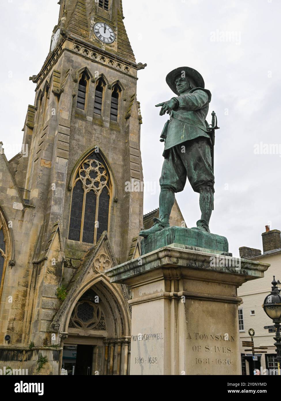 Statue of 17th Century parliamentarian and Lord Protector, Oliver ...