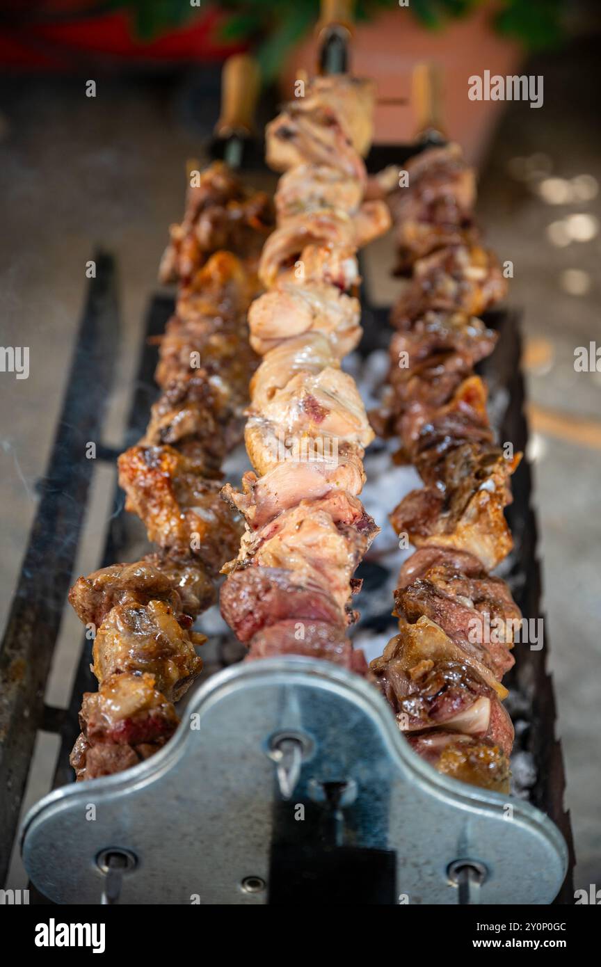 Traditional greek rotisserie meat hi-res stock photography and images ...