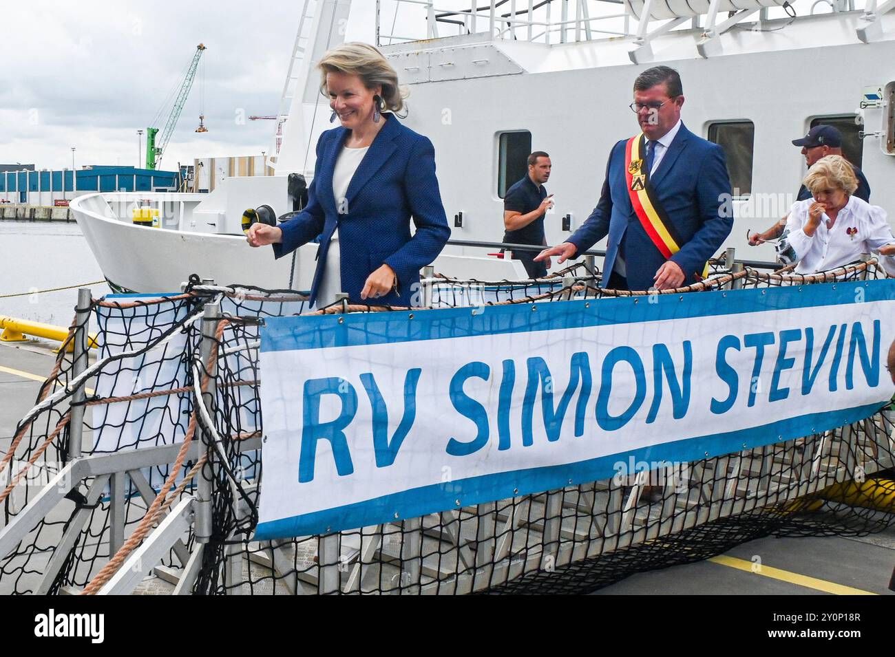 Oostende, Belgium. 3 September 2024 : Her Majesty the Queen visits the ...