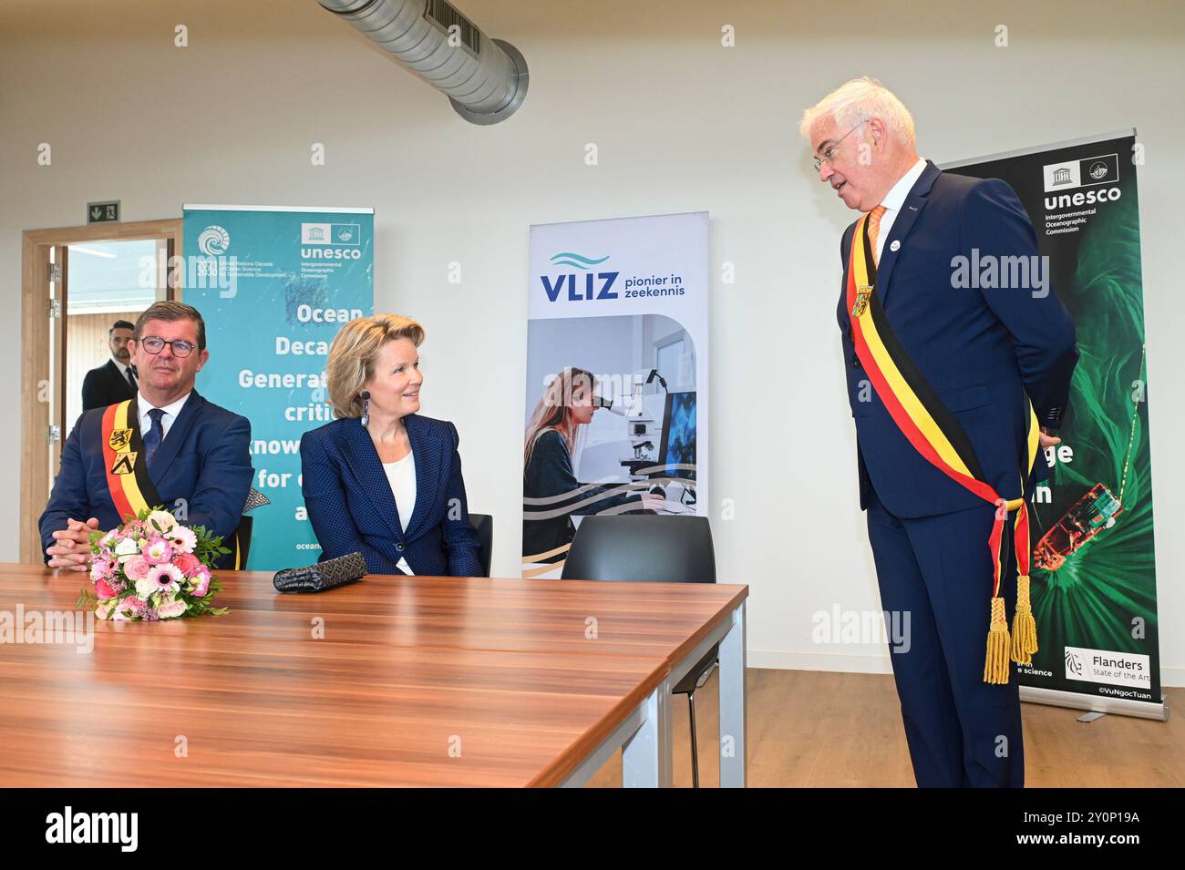 Oostende, Belgium. 3 September 2024 : Her Majesty the Queen visits the ...