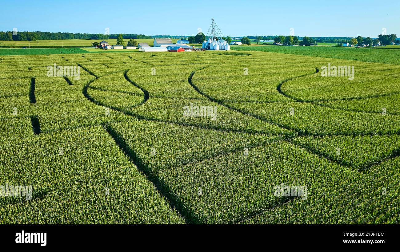 Indiana farm aerial hi-res stock photography and images - Alamy