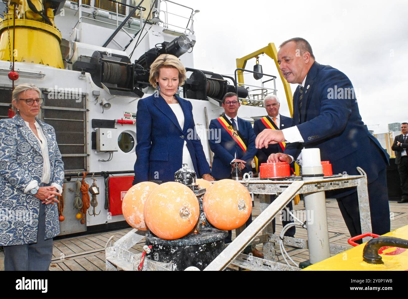 Oostende, Belgium. 3 September 2024 : Her Majesty the Queen visits the ...