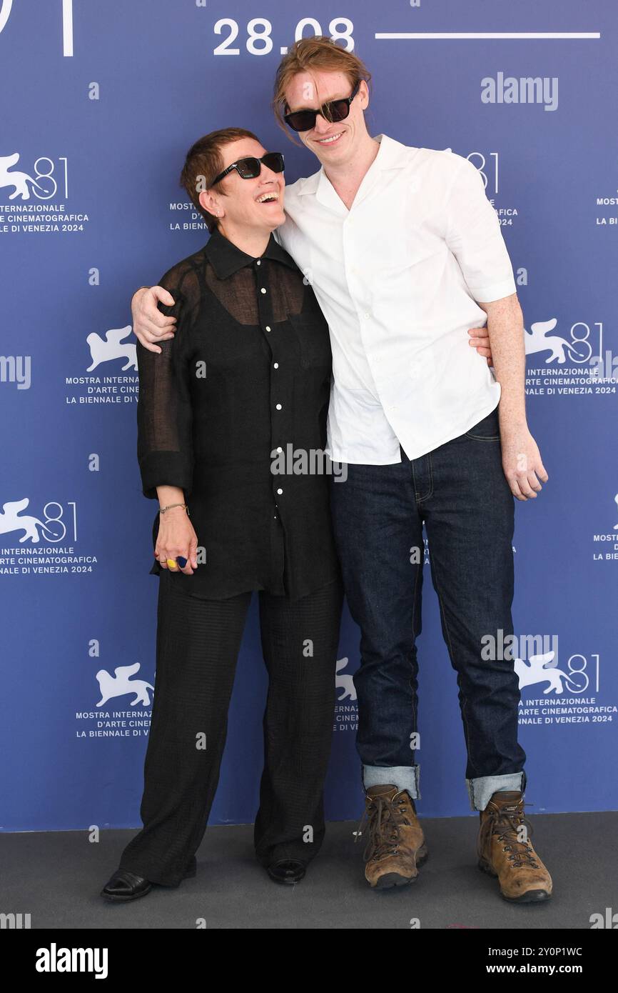 Athina Rachel Tsangari and Caleb Landry Jones attending the Harvest ...