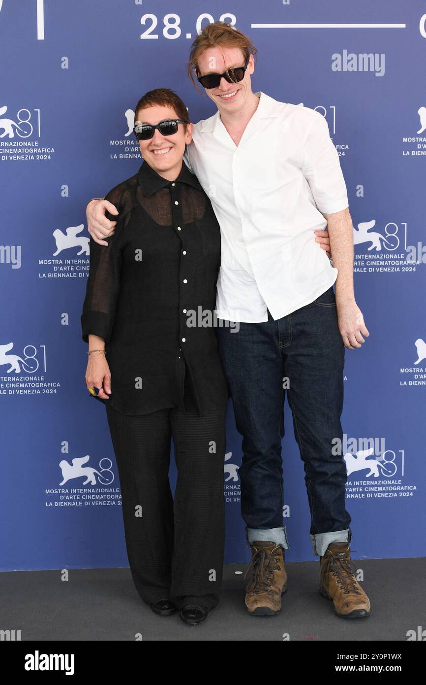 Athina Rachel Tsangari and Caleb Landry Jones attending the Harvest ...