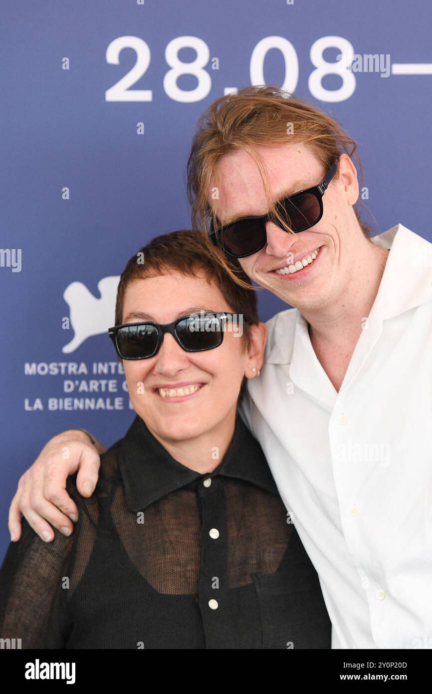 Athina Rachel Tsangari and Caleb Landry Jones attending the Harvest ...