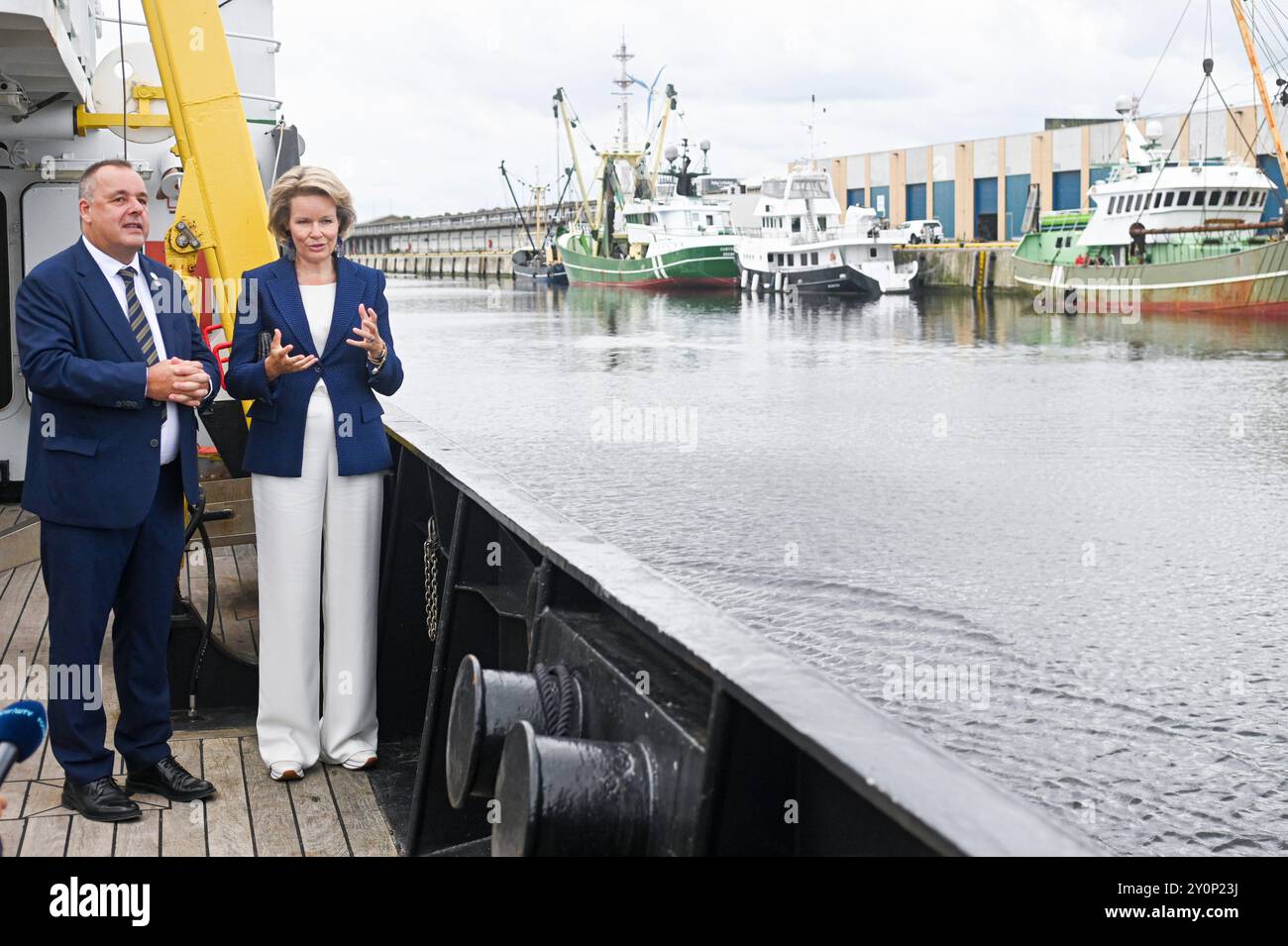 Oostende, Belgium. 3 September 2024 : Her Majesty the Queen visits the ...