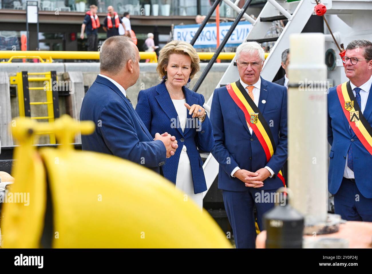 Oostende, Belgium. 3 September 2024 : Her Majesty the Queen visits the ...