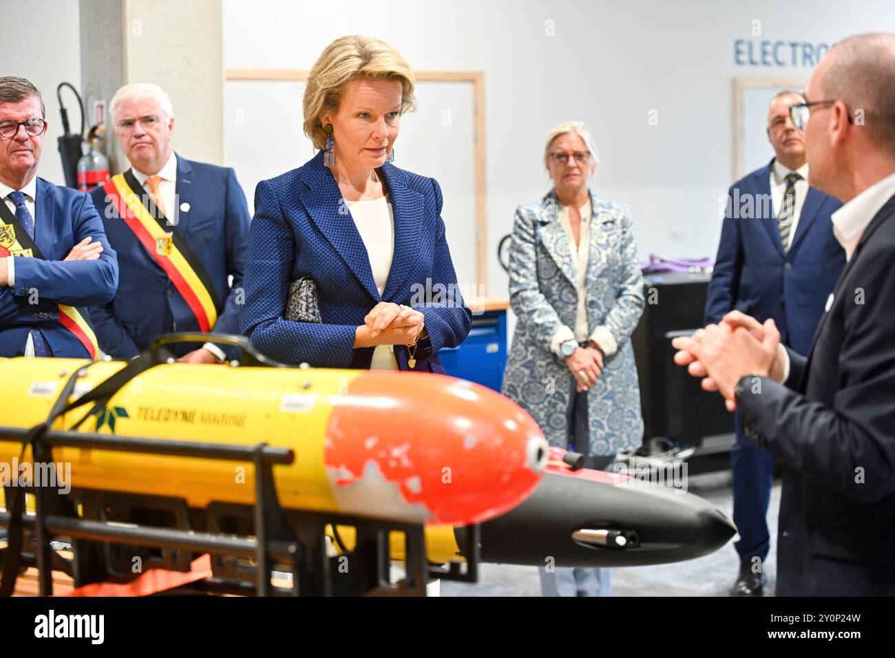 Oostende, Belgium. 3 September 2024 : Her Majesty the Queen visits the ...