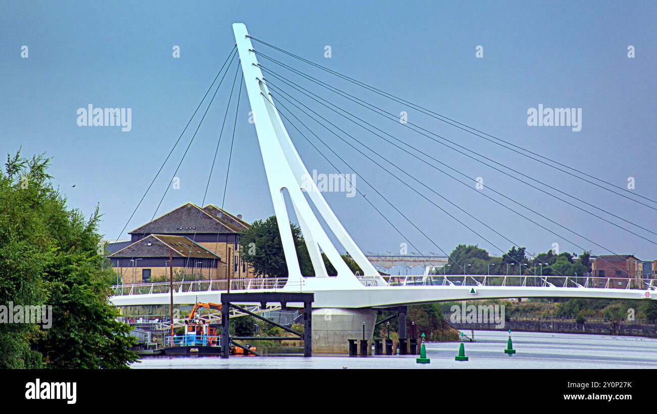 Glasgow, Scotland, UK. 3rd September, 2024. The new bridge "The Govan ...