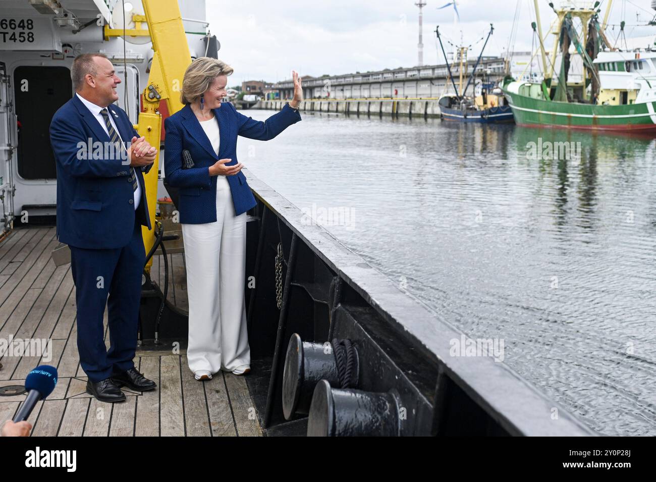 Oostende, Belgium. 3 September 2024 : Her Majesty the Queen visits the ...