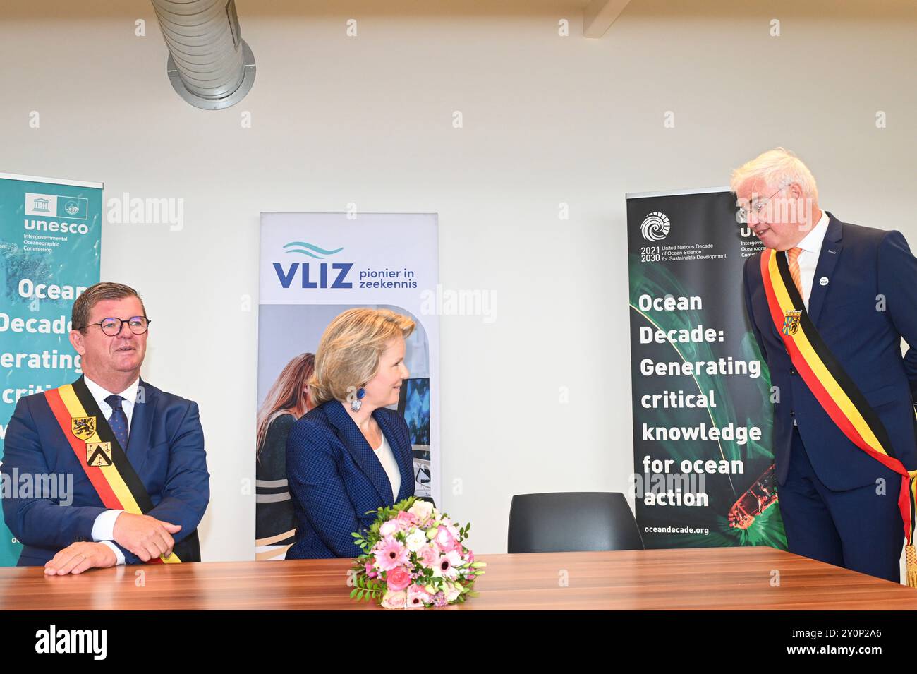 Oostende, Belgium. 3 September 2024 : Her Majesty the Queen visits the ...