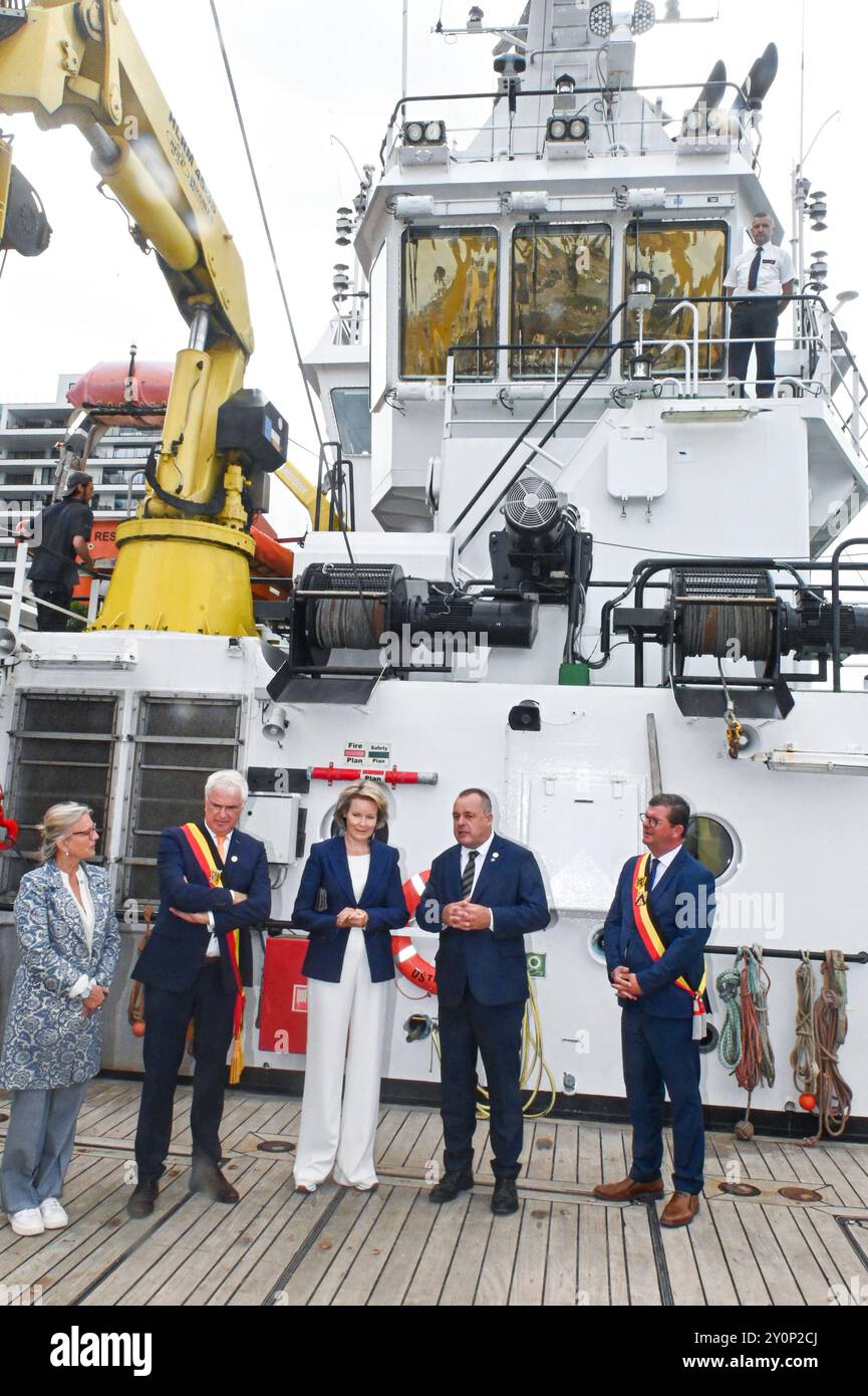 Oostende, Belgium. 3 September 2024 : Her Majesty the Queen visits the ...