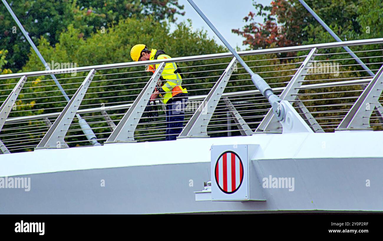 Glasgow, Scotland, UK. 3rd September, 2024. The new bridge "The Govan ...