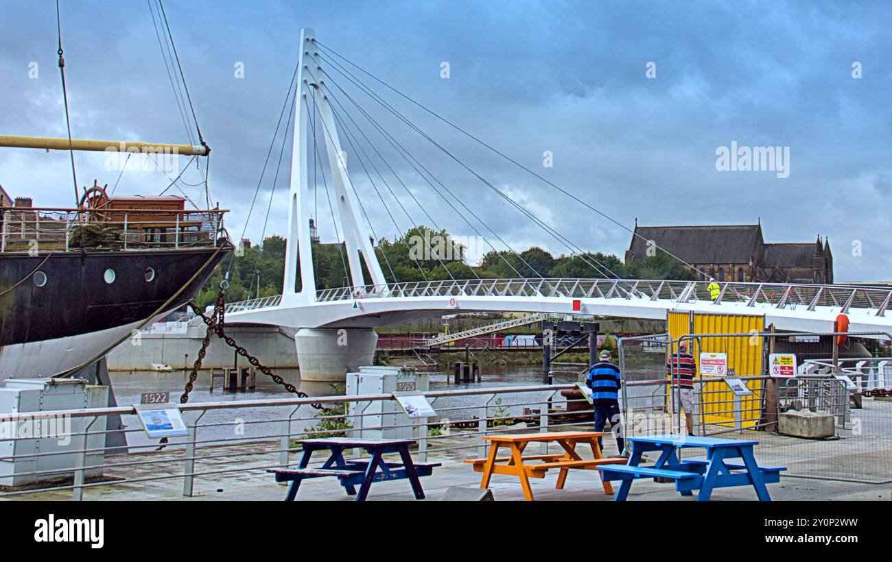 Glasgow, Scotland, UK. 3rd September, 2024. The new bridge "The Govan ...