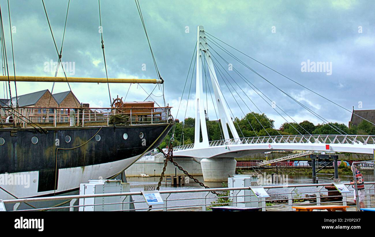 Glasgow, Scotland, UK. 3rd September, 2024. The new bridge "The Govan ...