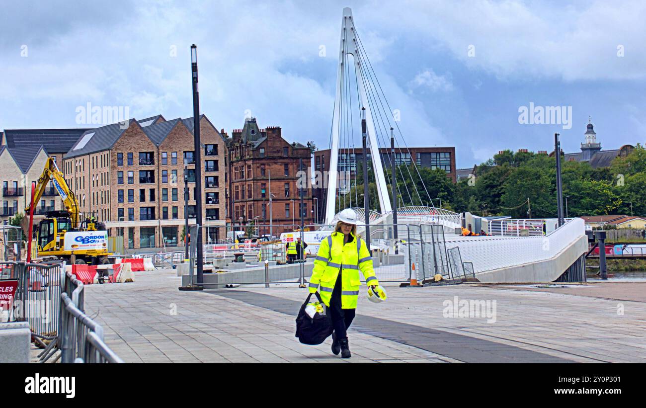 Glasgow, Scotland, UK. 3rd September, 2024. The new bridge "The Govan ...