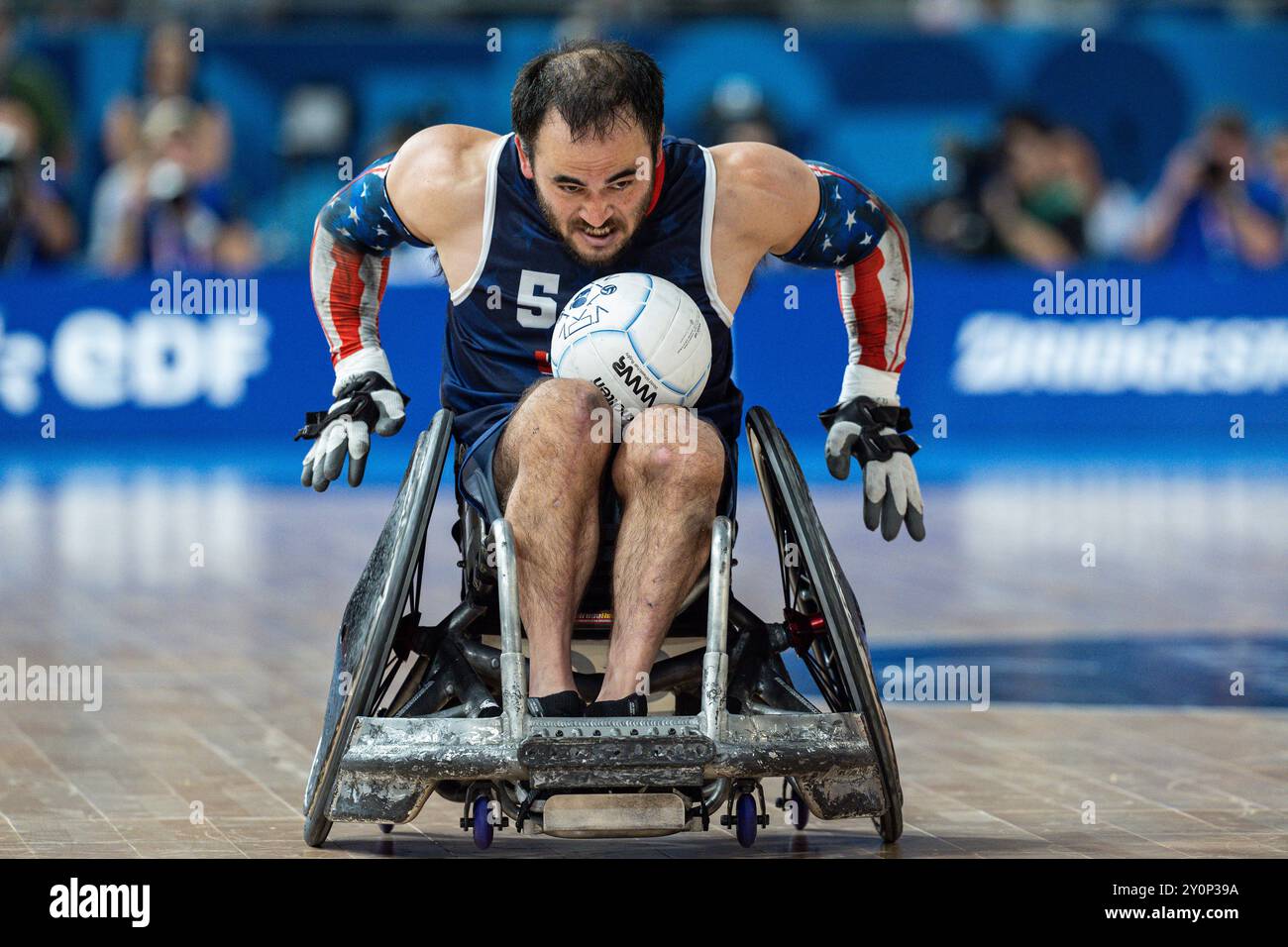 United States Chuck Aoki (5) during a wheelchair rugby gold medal match ...