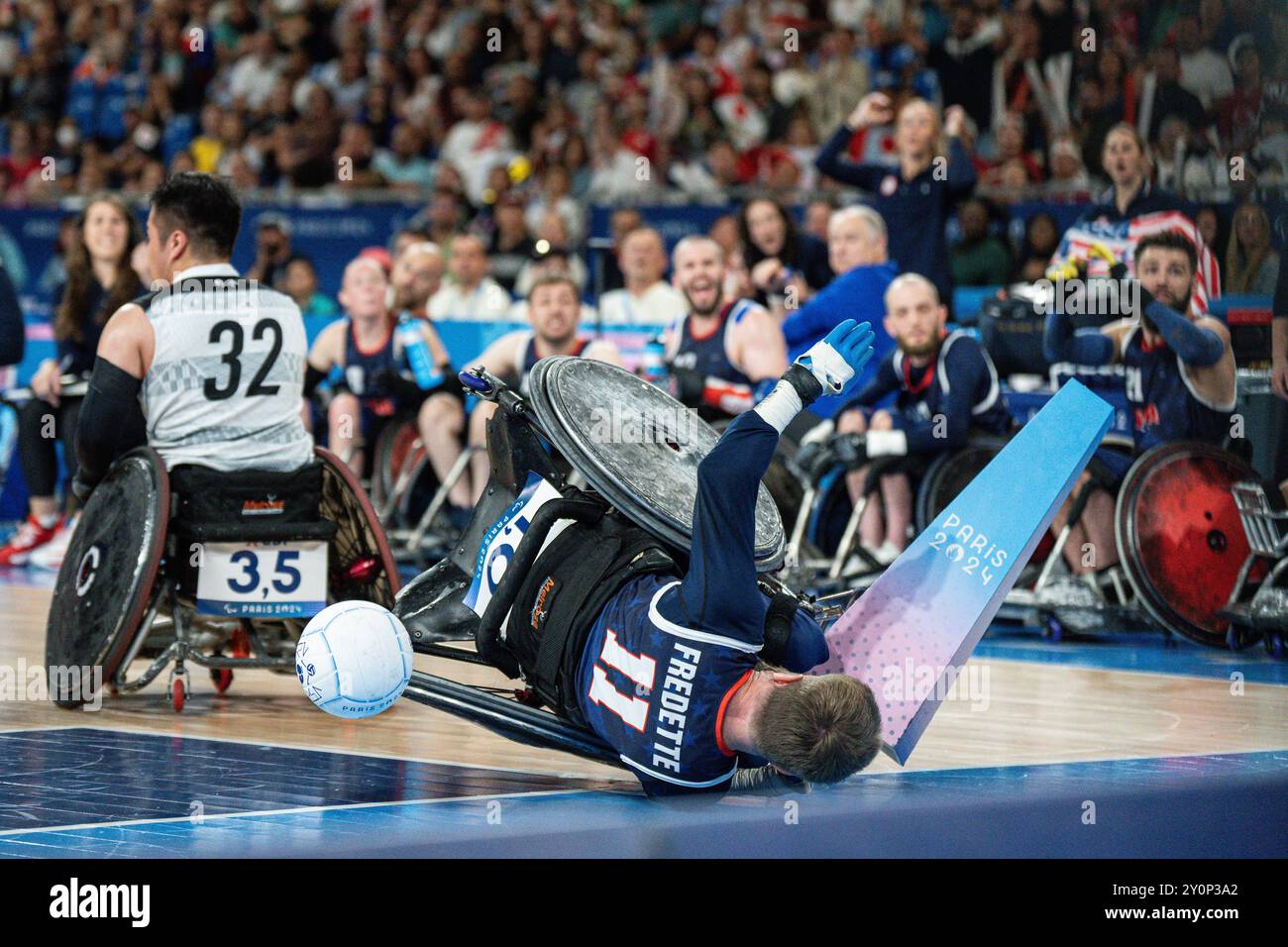 United States Lee Fredette (11) fails to score during a wheelchair ...
