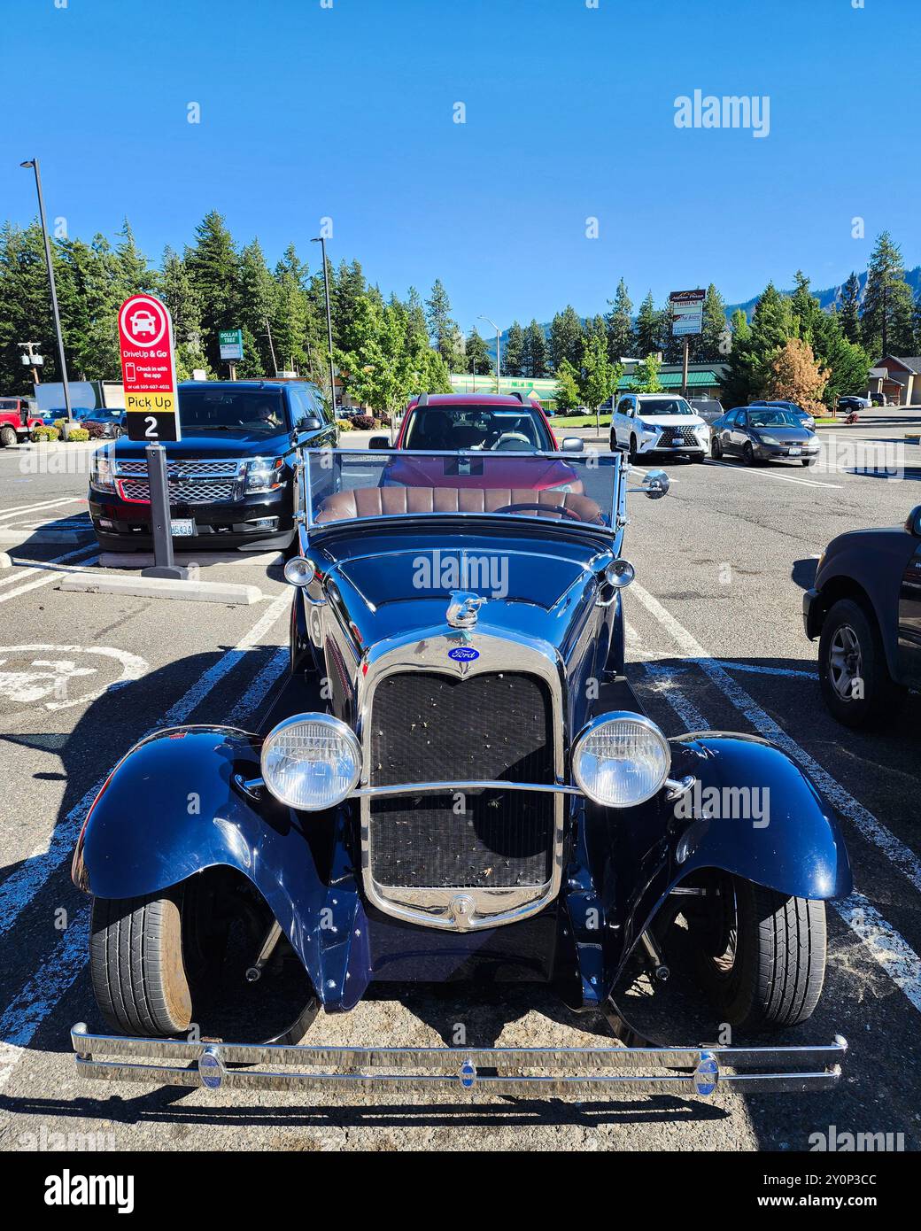 Seattle, WA, USA -July 4, 2024 : 1930 Ford Model A v8 Roadster blue ...