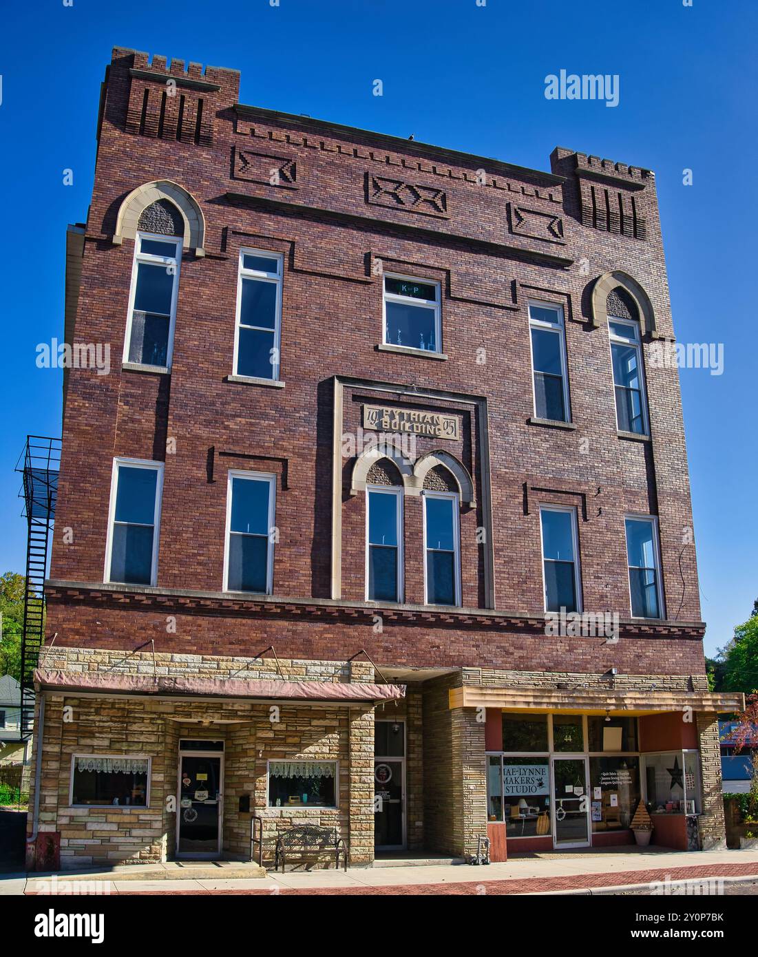 Pythian Building on Columbus St in Nelsonville Ohio. USA 2024 Stock ...