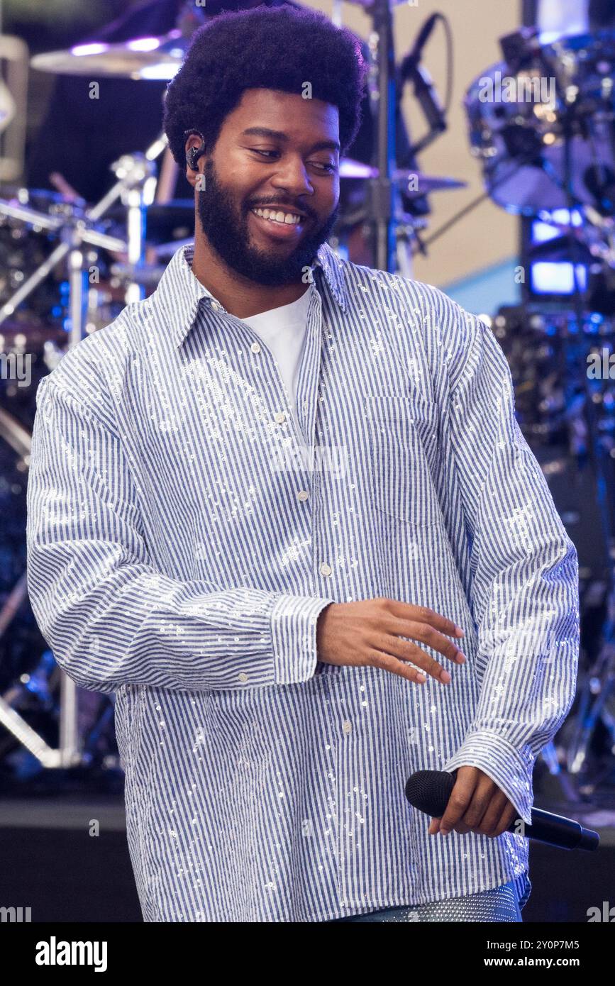 Ny. 30th Aug, 2024. Khalid on stage for NBC Today Show Concert Series ...