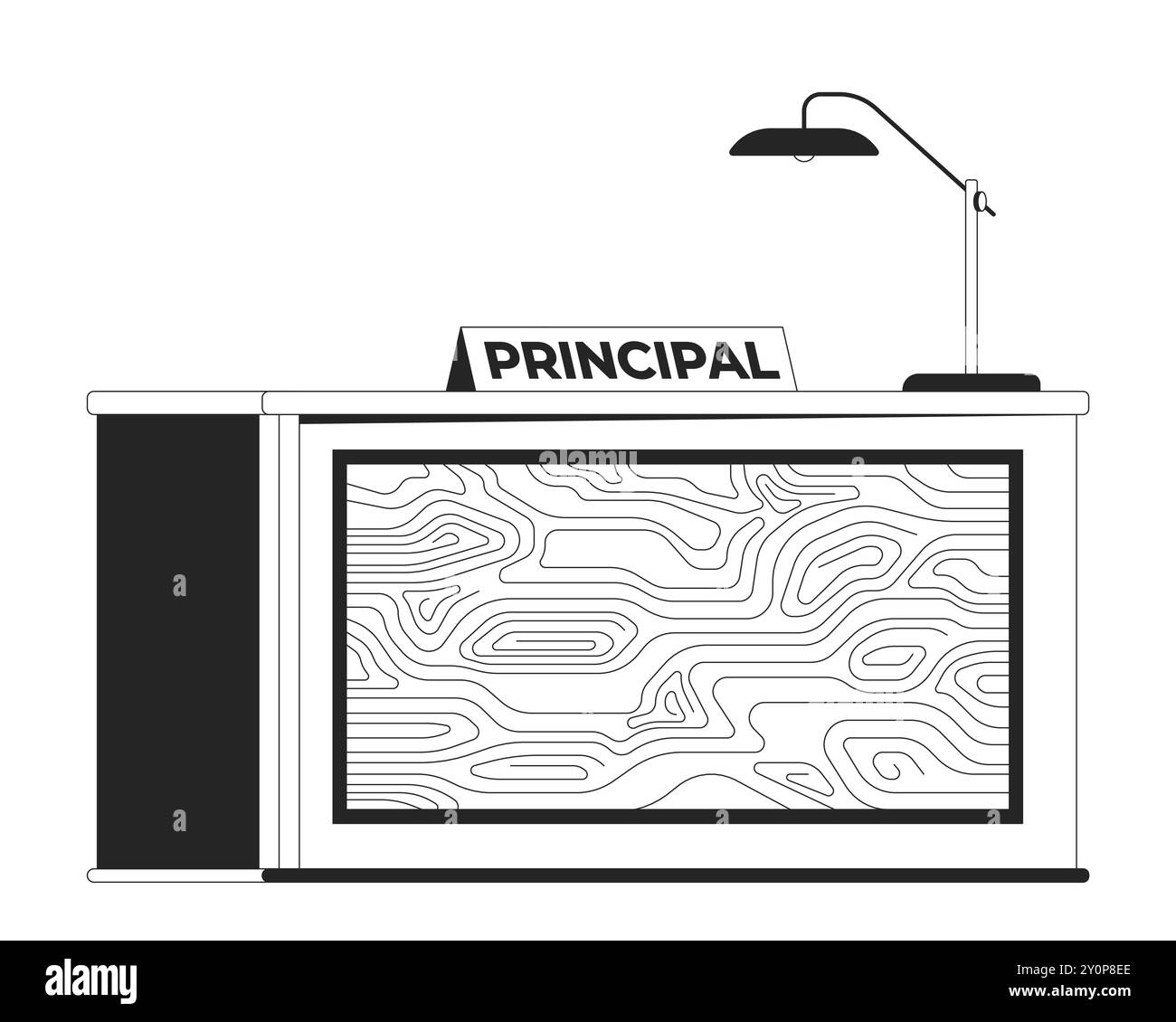 School desk linear icon Cut Out Stock Images & Pictures - Alamy