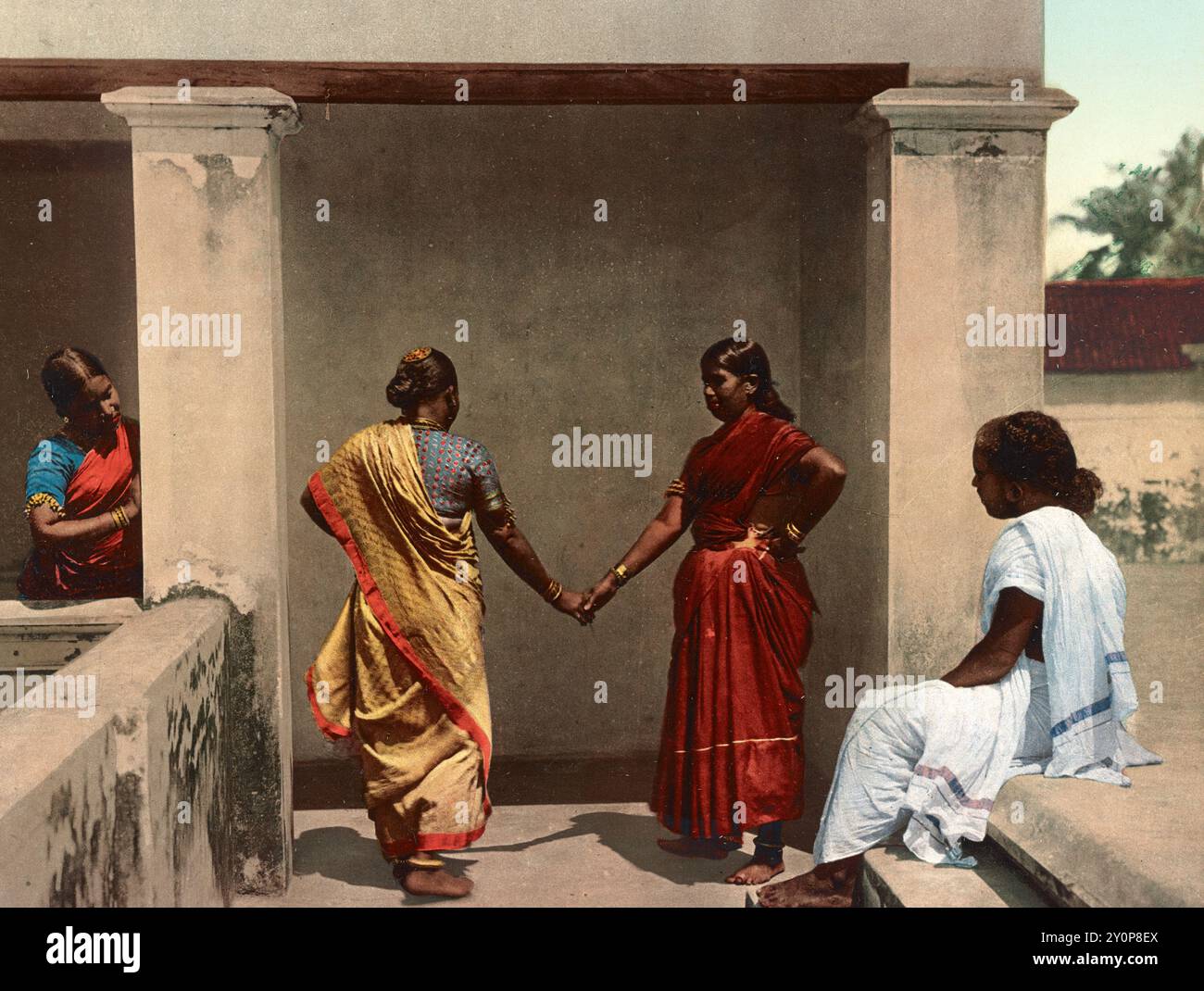 South of India. Dancing Temple Maids, circa 1900 Stock Photo - Alamy