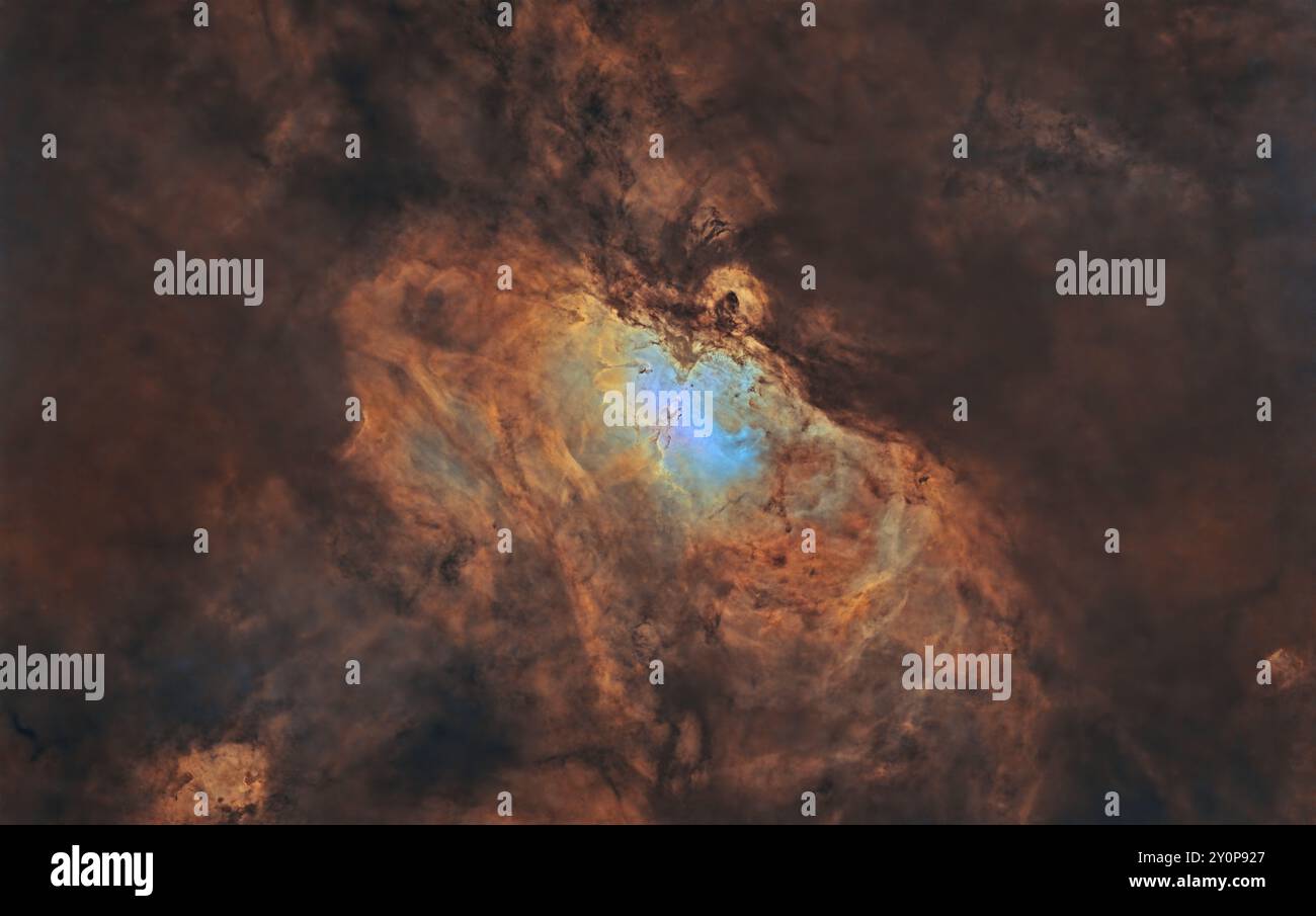 Eagle Nebula, Messier 16, M16, Pillars of Creation, imaged in narrow ...