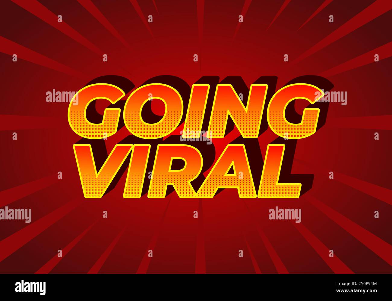Going viral. Text effect design in 3D style with modern colors Stock ...