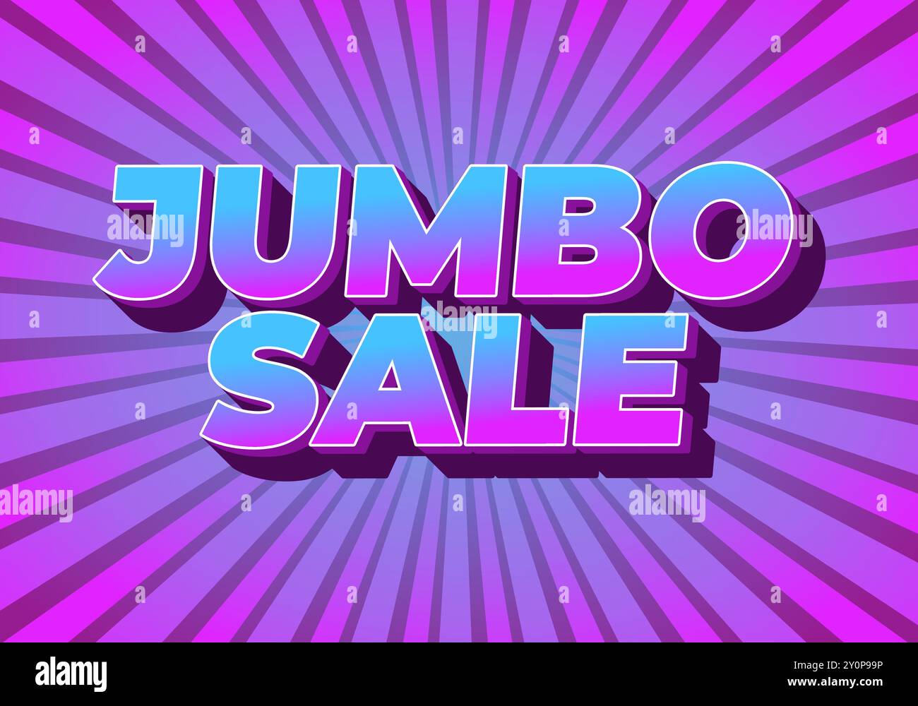 Jumbo sale. Text effect design in modern colors with 3D style Stock ...