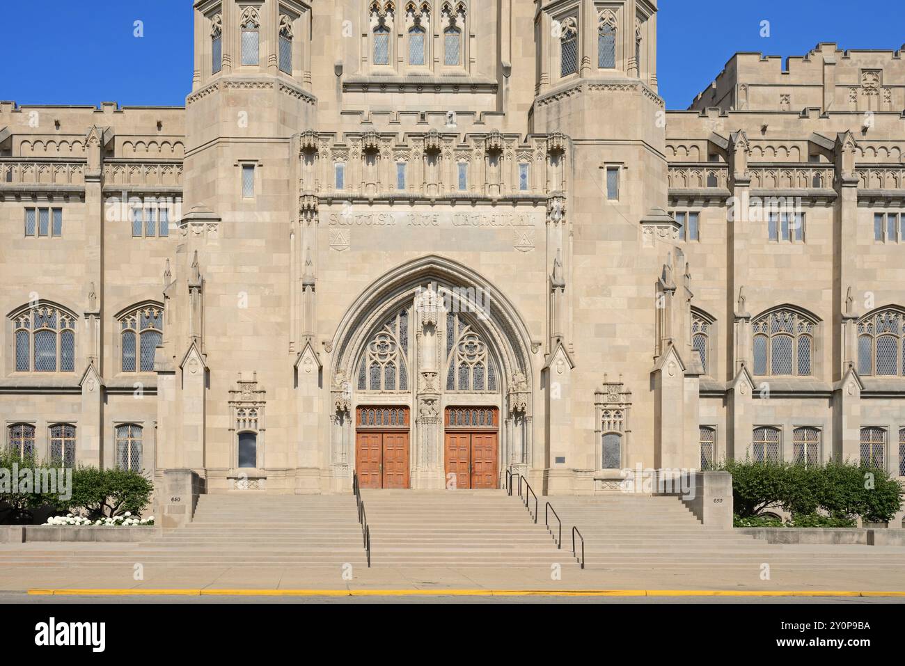 Scottish Rite Cathedral (fragment) in Indianapolis, Indiana Stock Photo ...