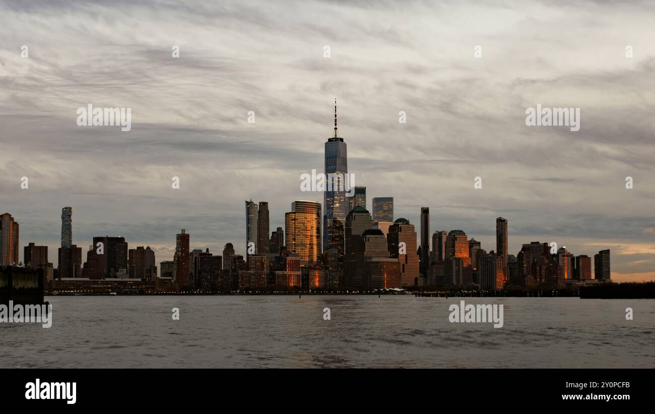 One World Trade Center. WTC memorial. Lower Manhattan view. View from ...