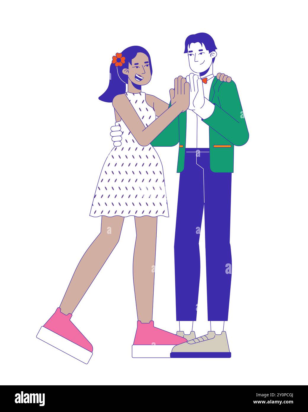 High school prom dancing Stock Vector Images - Alamy