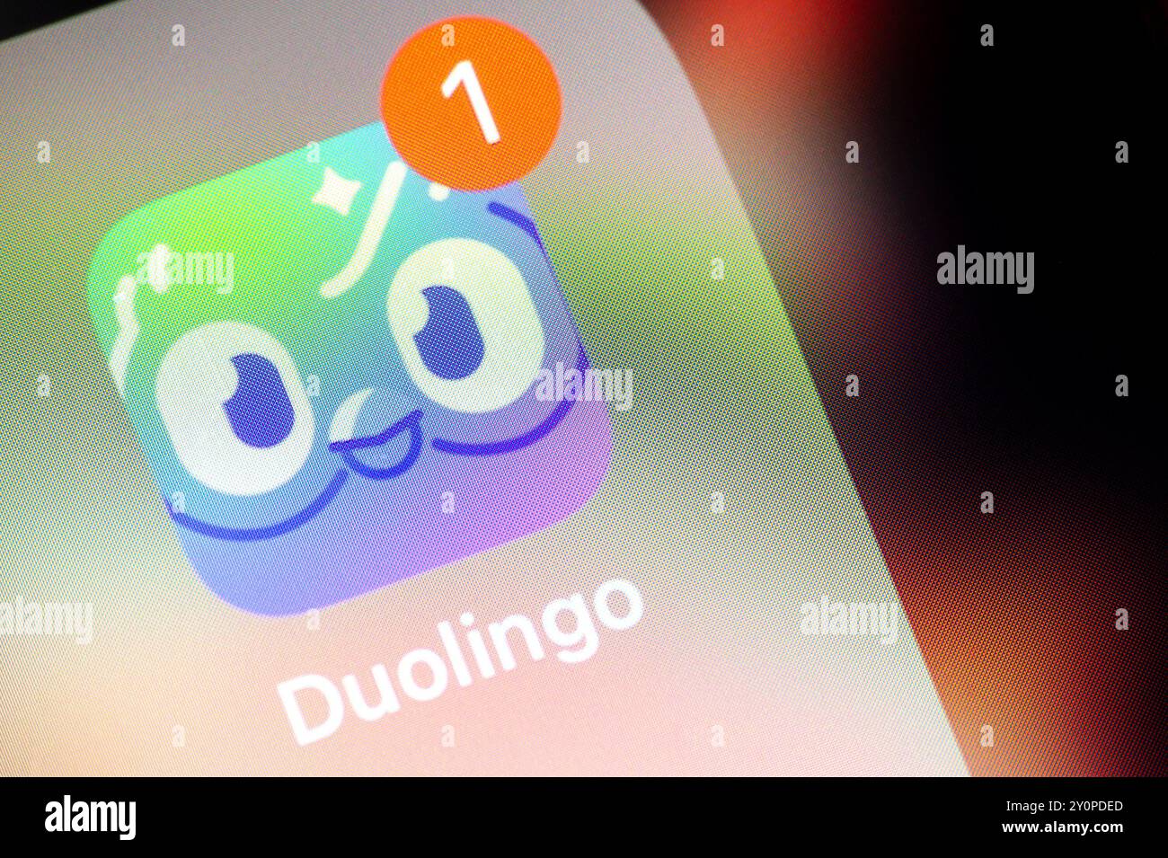 Duolingo logo hi-res stock photography and images - Alamy