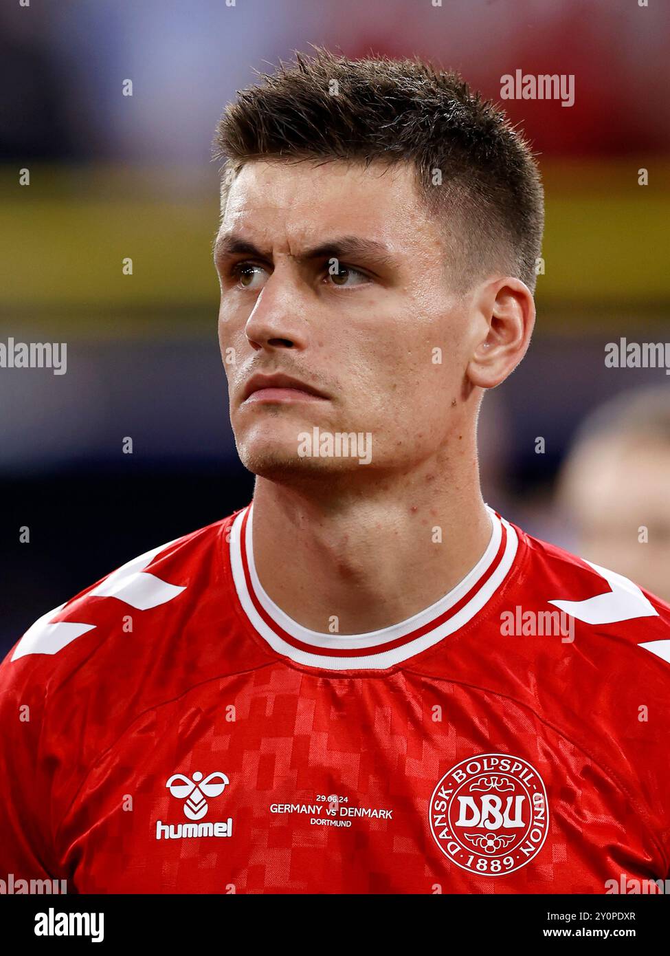 Dortmund - Joakim Maehle of Denmark during the UEFA EURO 2024 Round of ...