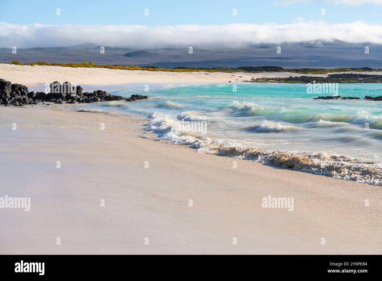 Cerro Brujo beach, San Cristobal island, Galapagos national park ...