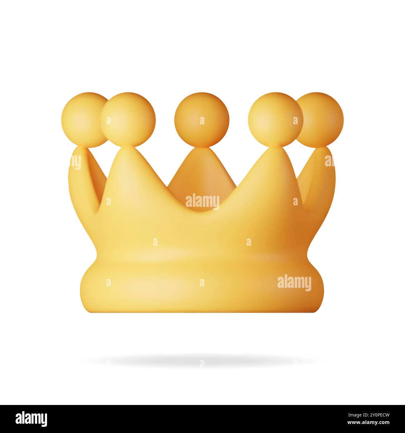 3D gold crown icon isolated on white Stock Vector Image & Art - Alamy