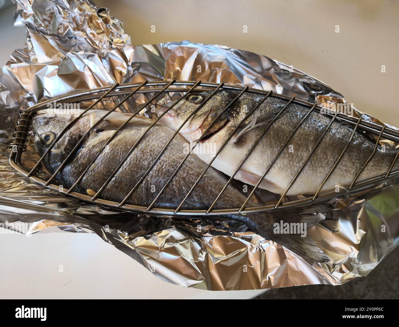 The sea fish Gilt-head bream on the counter fish market Stock Photo - Alamy