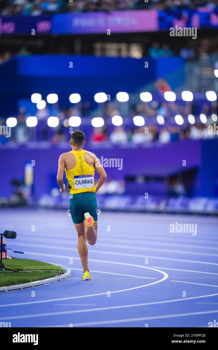 Matthew Clarke participating in the 3000 meters steeplechase at the ...