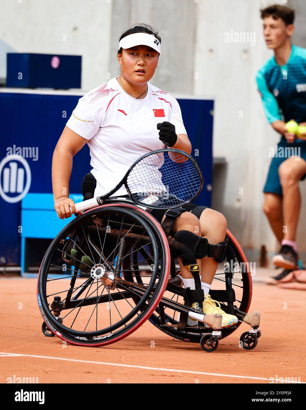 Paris, Sept. 3, 2024, Paralympic wheelchair tennis event. Xiaohui Li ...